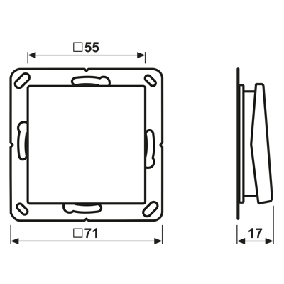 Bluetooth® Low Energy Funk-Wandsender, 2-kanalig, weiß (ivory) | BLE A 590