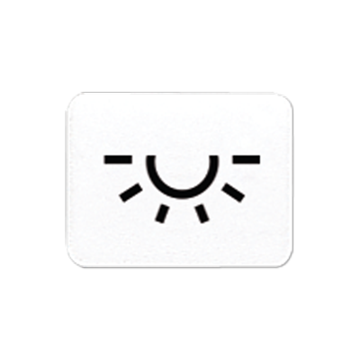 Lens with symbol, opaque, symbol "light", white | 33 L WW