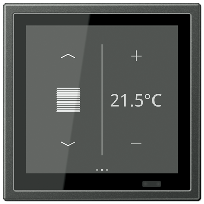 KNX room controller LS TOUCH with frame LS 990, Secure, stainless steel ...