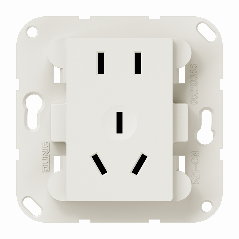 Socket insert 2P+E and 2P, Chinese system, plug socket white | 2521-5 CN WW