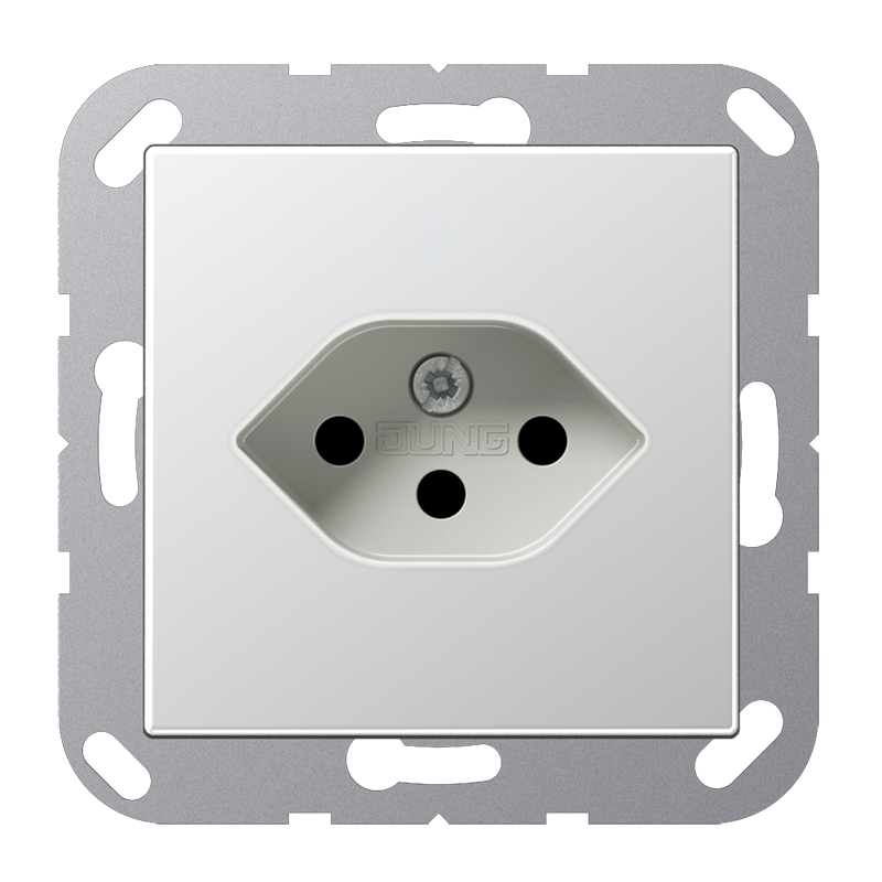 1-gang socket, Swiss system, type 13, aluminium | A 1520-13 BF SEV AL