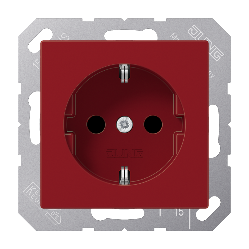 SCHUKO® socket, red | A 1520 BF RT