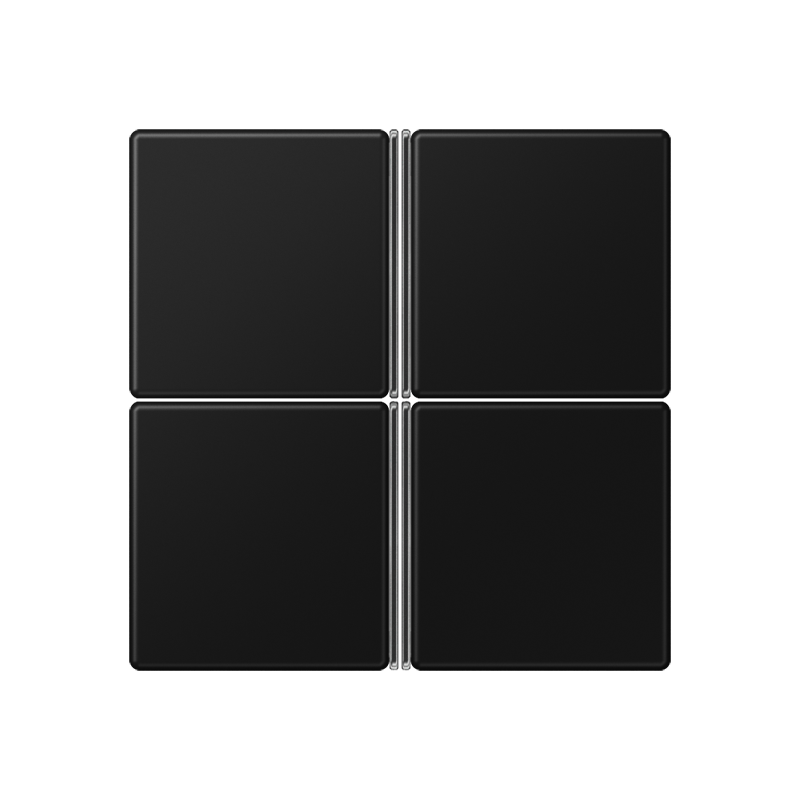 Cover kit 4-gang, F40, matt graphite black | A 404 TSA SWM