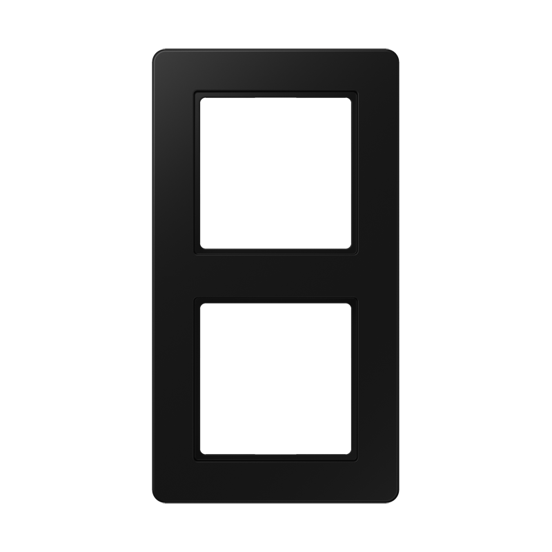 Frame 2-gang, matt graphite black | AF 582 BF SWM