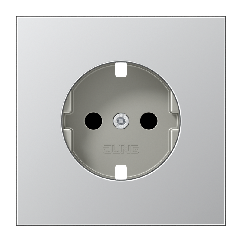 Placa central para bases de tomada SCHUKO®, Safety+, alumínio | AL 1520 ...