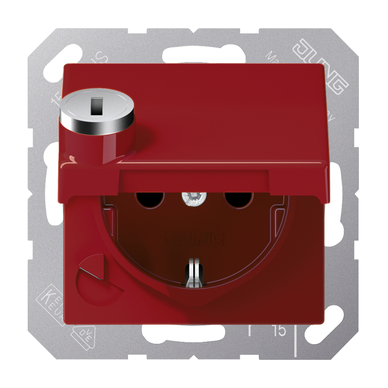 Wandcontactdoos met randaarde, zonder bevestigingsklauwen, Safety+ ...