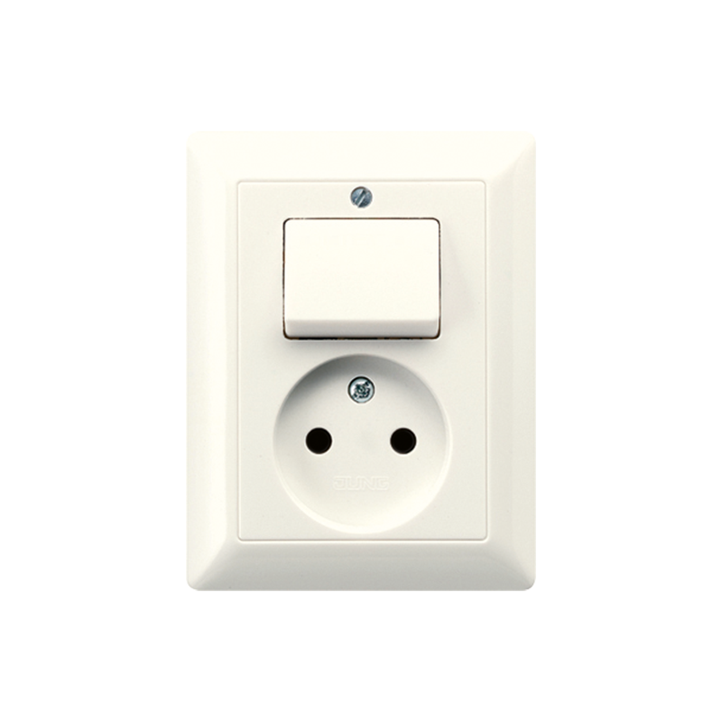 Socket without earth 16 A / 250 V ~ with 1-gang/2-way switch 10 AX ...