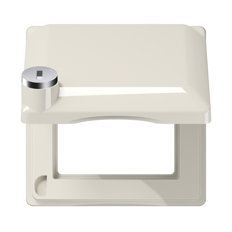 Hinged lid with frame, 1-gang, AS 500, ivory | AS 581 BFKLSL