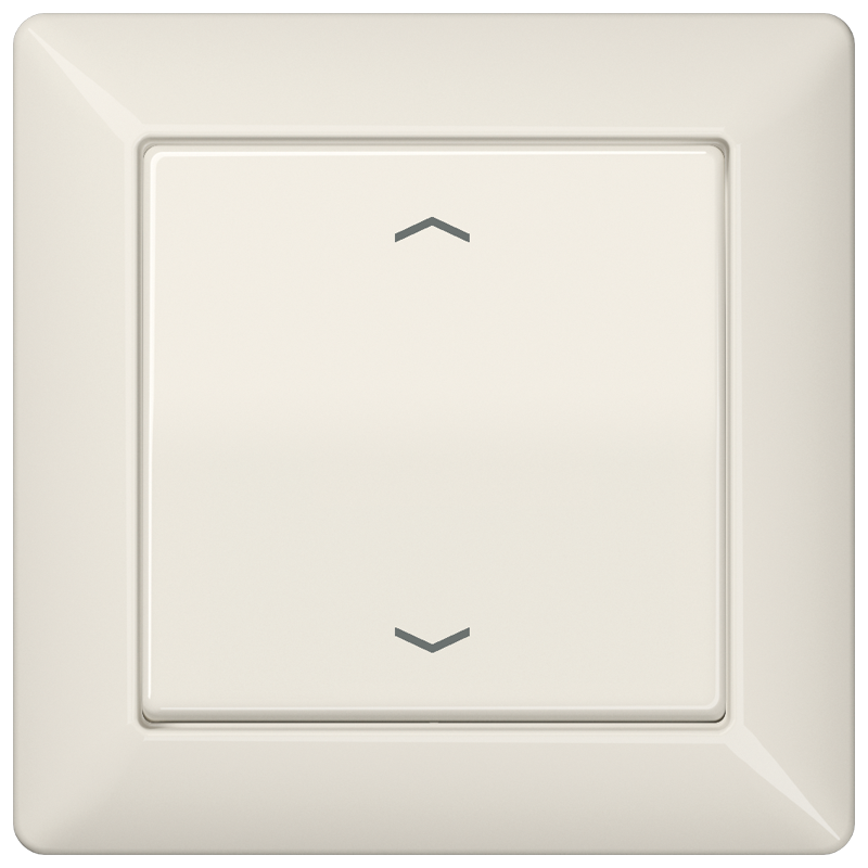 1-gang rocker with frame, with arrow symbols, ivory | AS 590 P