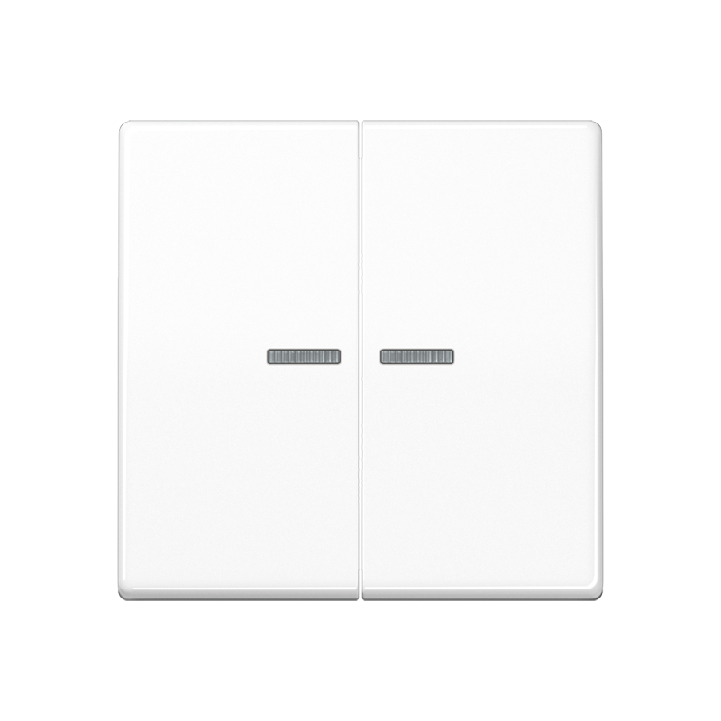 2-gang rocker, with lens, white | AS 591-5 KO5 WW