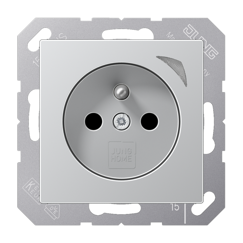 JUNG HOME socket Energy, French/Belgian system, Safety+, aluminium | BT ...