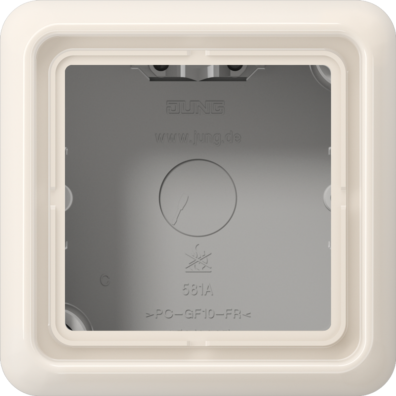 Surface cap 1-gang, ivory | CD 581 A W