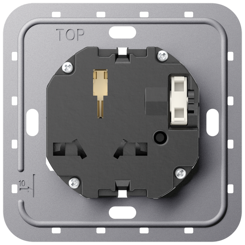 Switched socket insert, type G+I, Multistandard, type G+I , for ...