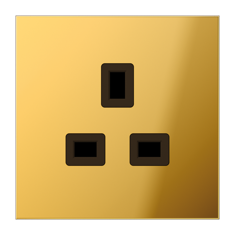 Socket, British Standard, gold-coloured | GO 3521