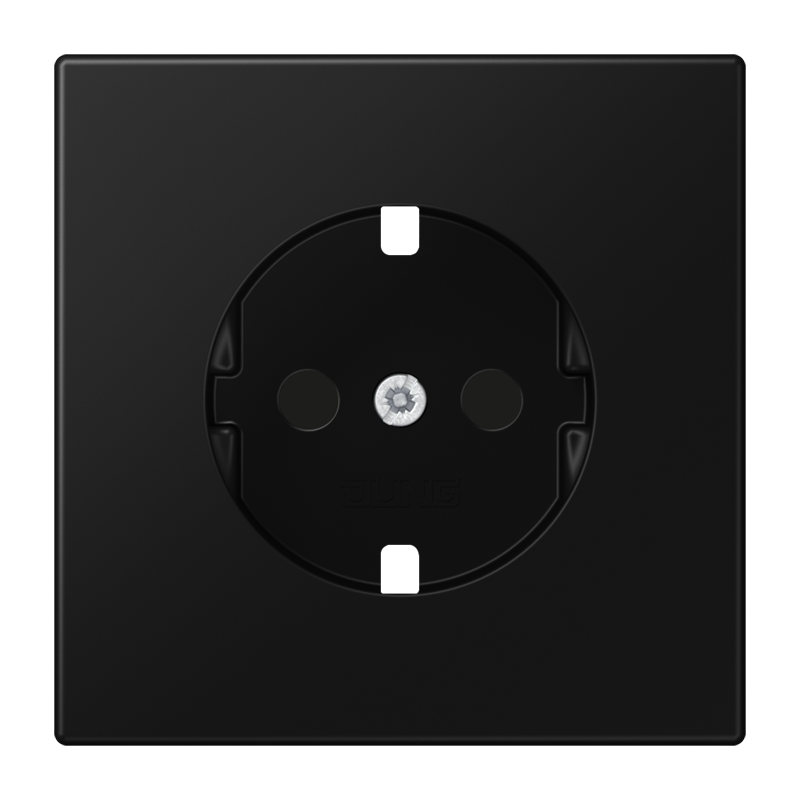 Centre plate for SCHUKO® socket inserts, Safety+, matt graphite black ...