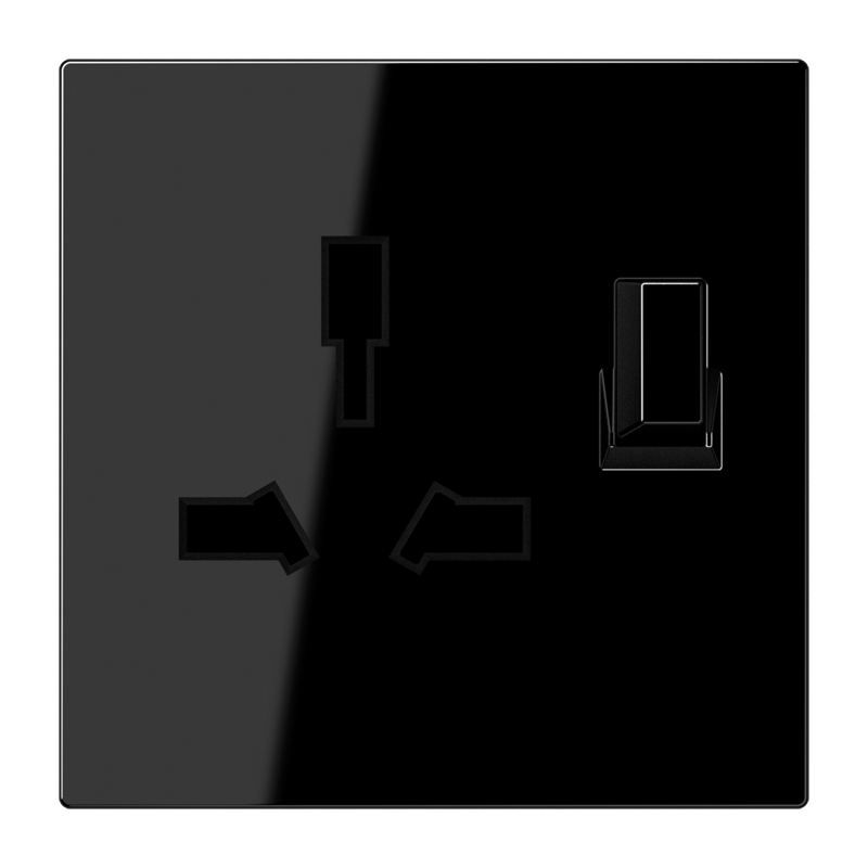 Abschaltbare Steckdose, Typ G + I, schwarz | LS 4171 GI SW SW