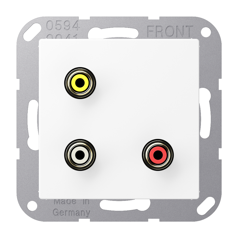 Cinch Audio (RCA) / Composite Video, matt snow white | MA A 1031 WWM