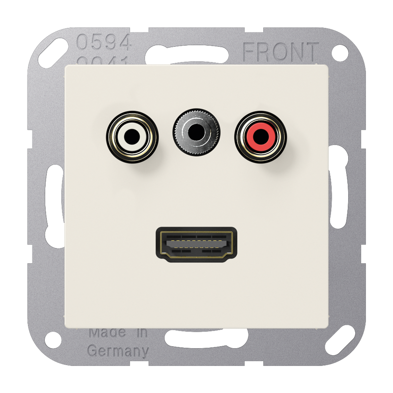 Cinch Audio (RCA) / Stereo Jack (TRS 3.5 mm) / HDMI, ivory | MA A 1082