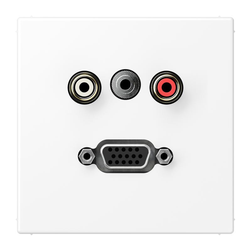 Cinch Audio (RCA) / Stereo Jack (TRS 3.5 mm) / VGA, matt snow white ...