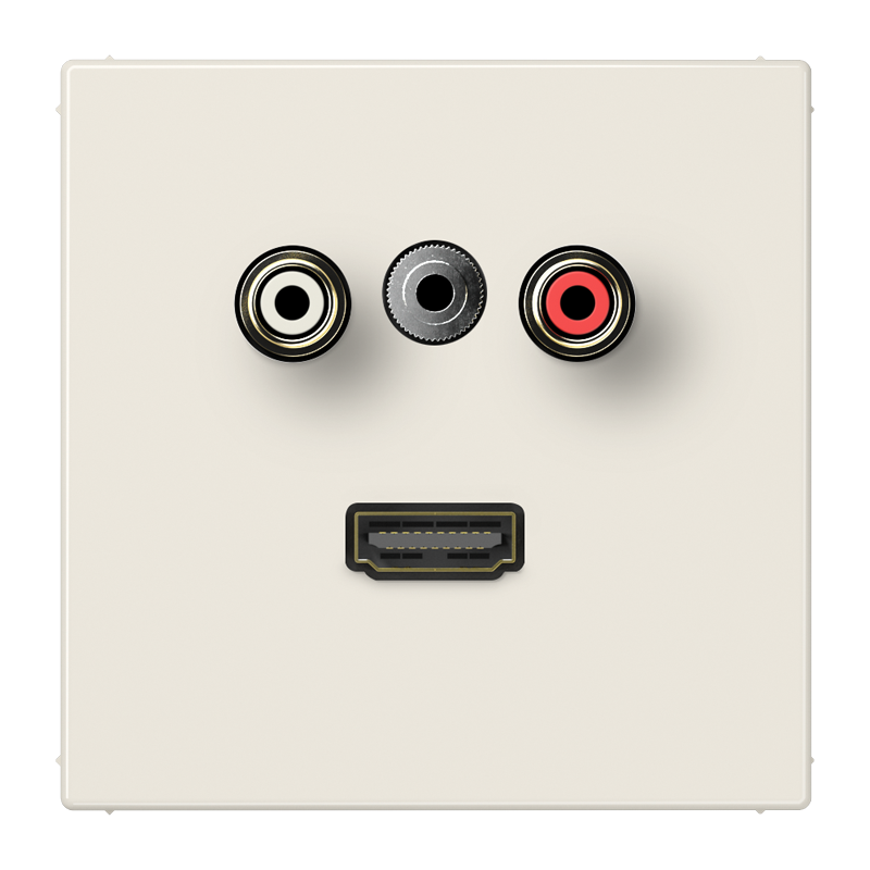 Cinch Audio (RCA) / Stereo Jack (TRS 3.5 mm) / HDMI, ivory | MA LS 1082