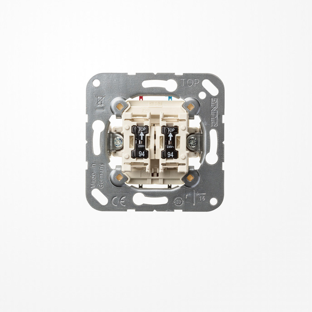 2-gang switch (insert) with indicator light, mechanical interlocking ...