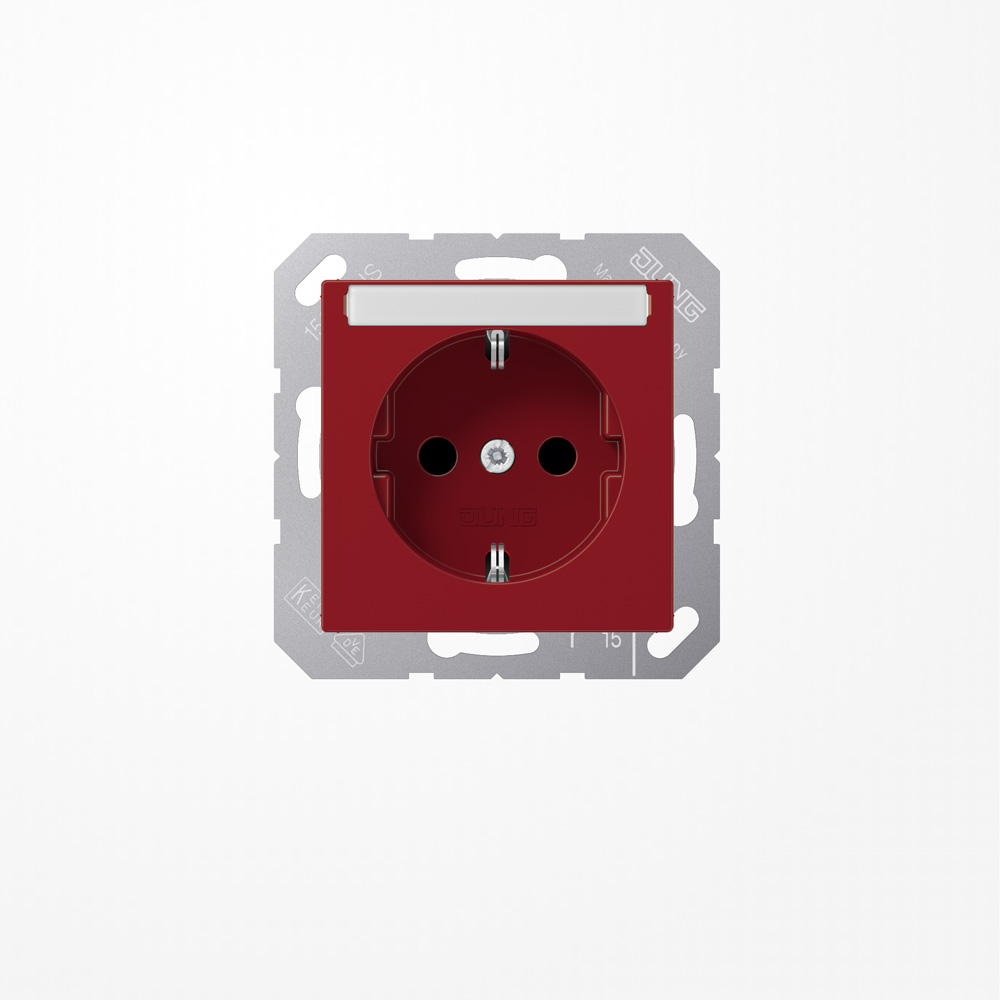 Wandcontactdoos met randaarde, zonder bevestigingsklauwen, Safety+, met ...