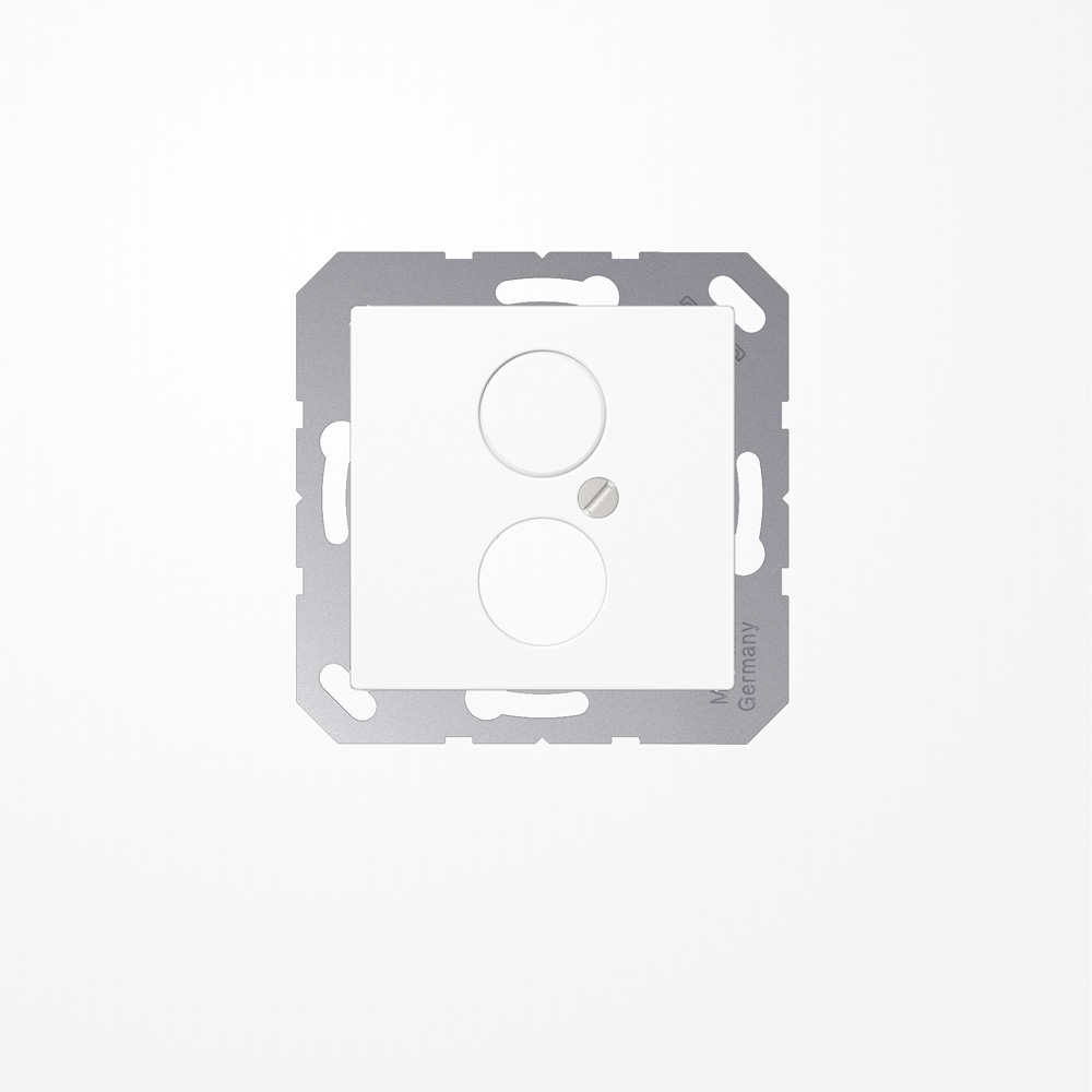 Centre plate for 2 circular electrical connectors up to 18.5 mm Ø ...