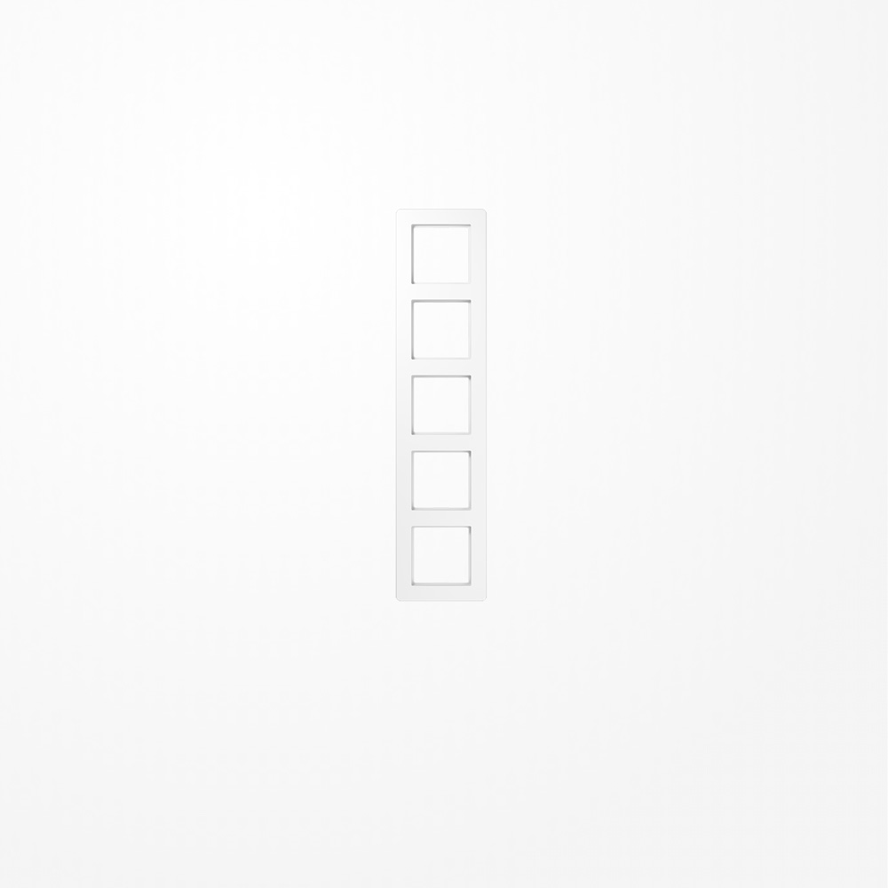 Frame 5-gang, white | AF 585 BF WW