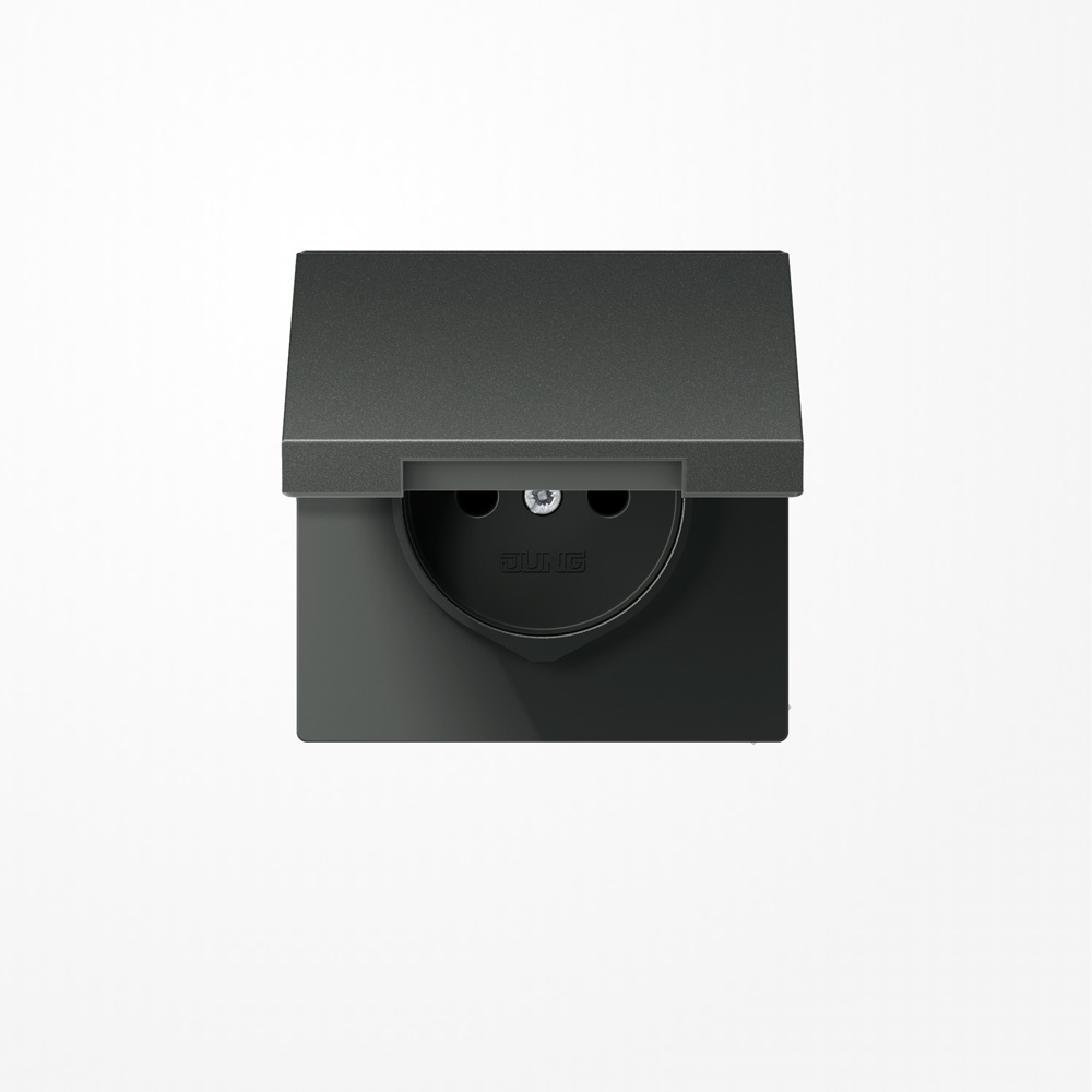 Centre plate for socket insert, French/Belgian system, Safety+, hinged ...