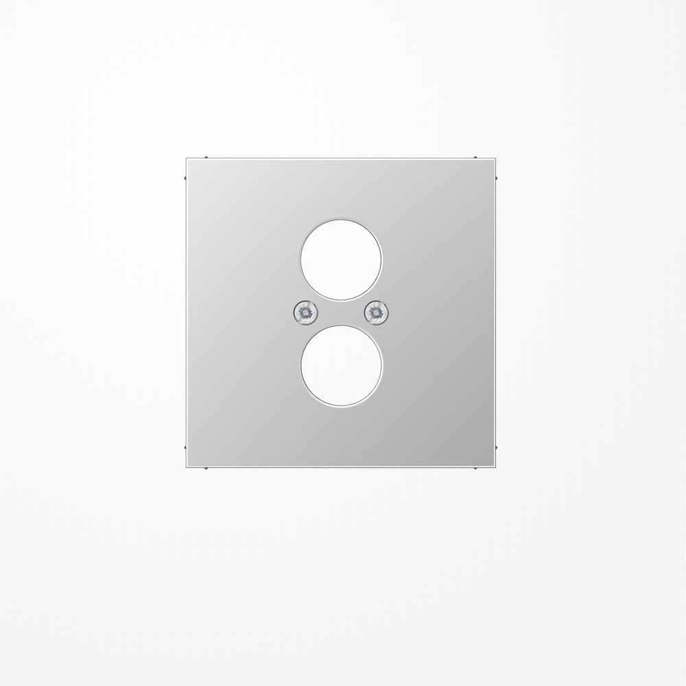 Centre plate for 2 circular electrical connectors up to 18.5 mm Ø ...