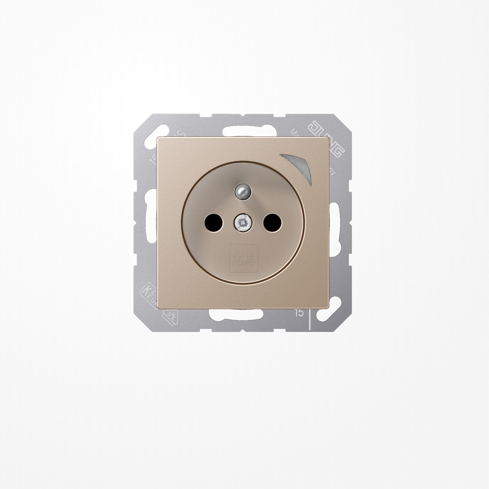 JUNG HOME socket Energy, French/Belgian system, Safety+, matt snow ...