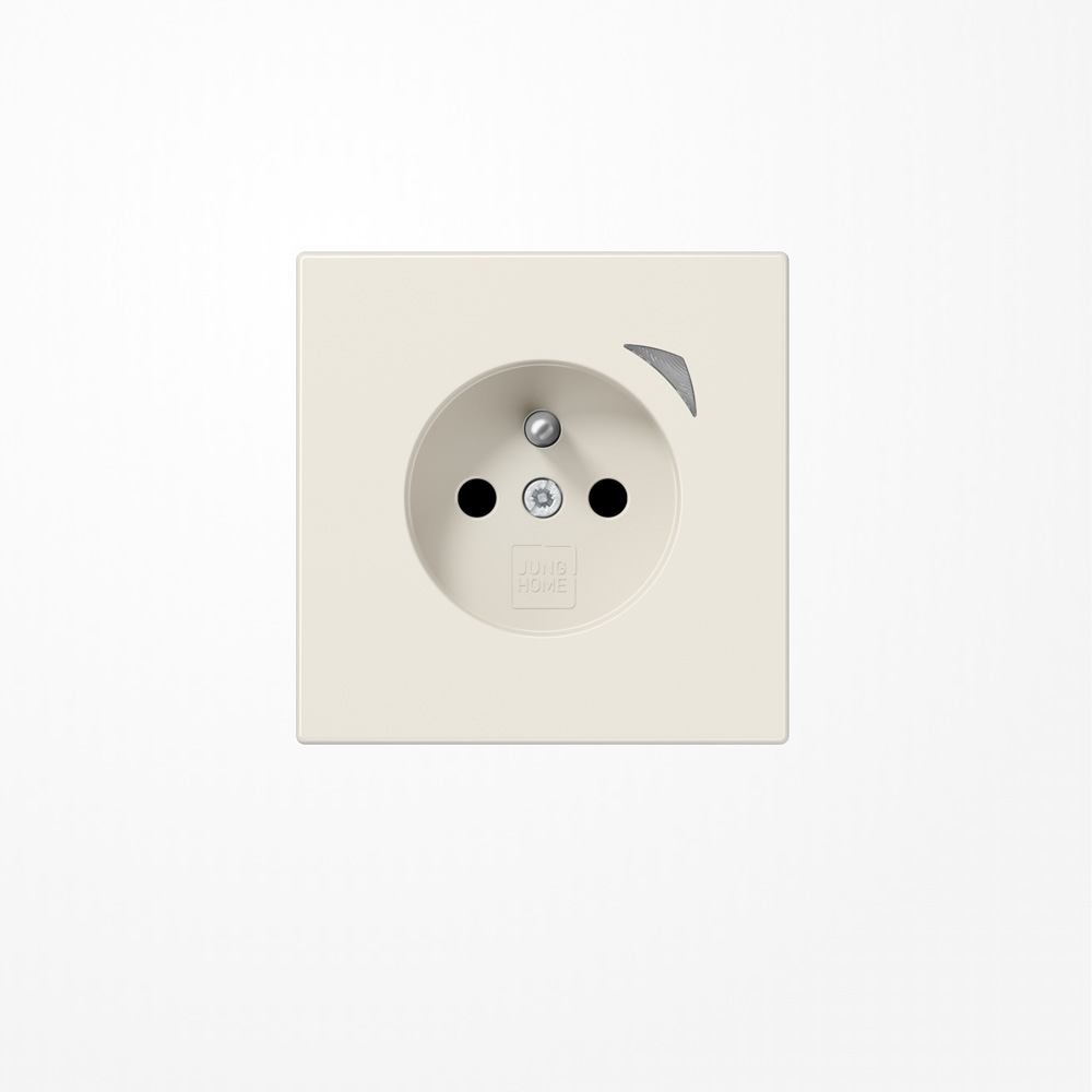 JUNG HOME socket Energy, French/Belgian system, Safety+, matt graphite ...