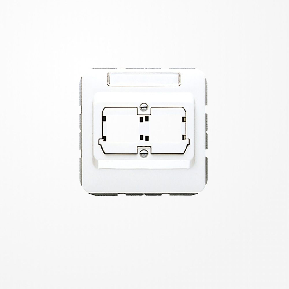 Afdekking (schroefbevestiging) voor modular jack, 2-voudig, met ...