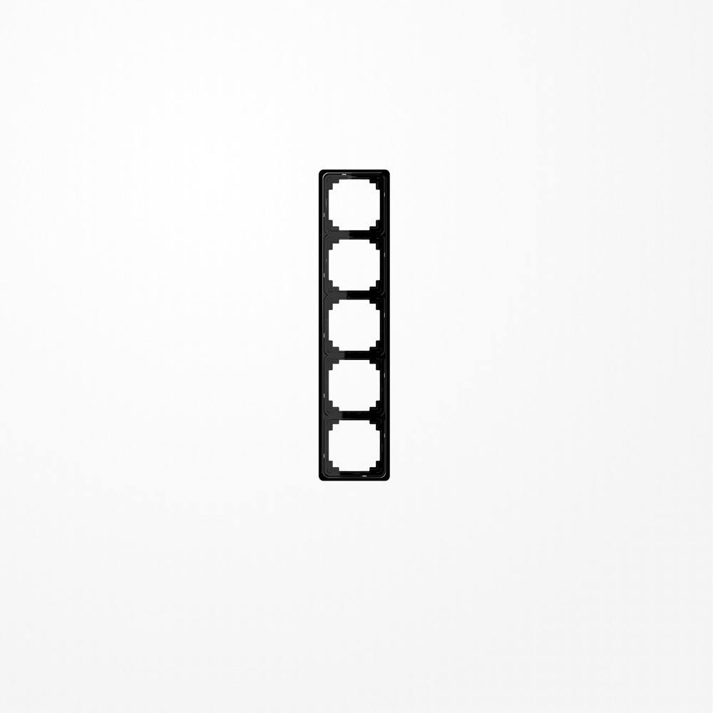 Frame 5-gang, black | CDP 585 SW