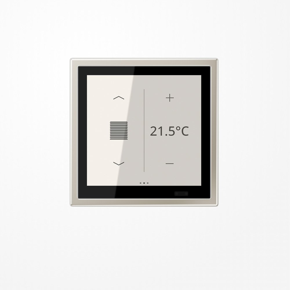 KNX room controller LS TOUCH with frame LS 990, Secure, stainless steel ...