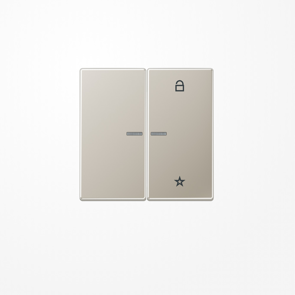 eNet push-button universal 1-gang, stainless steel | FM ES 1701