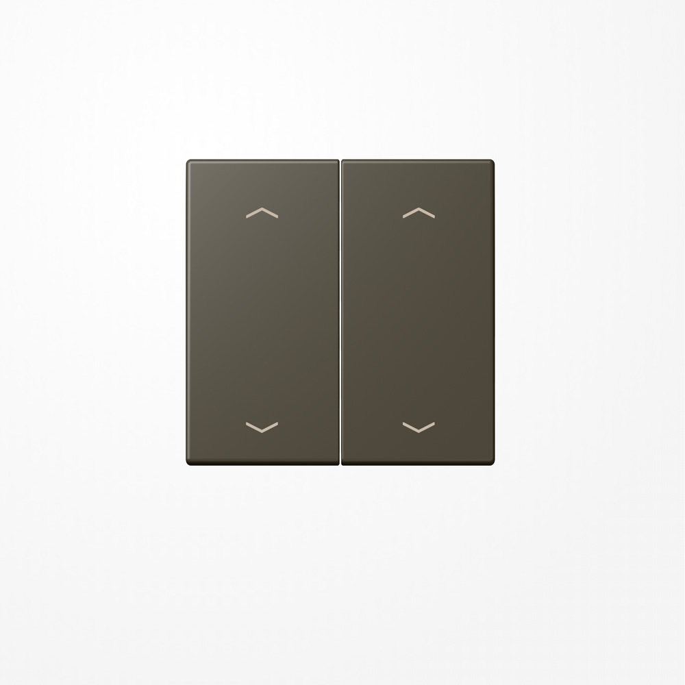 2-gang rocker for push-button 2-gang, with arrow symbols, F10, ombre ...