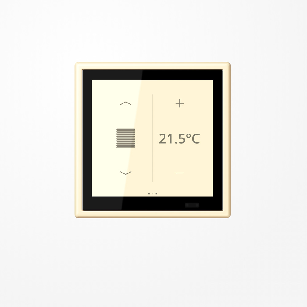 KNX room controller LS TOUCH with frame LS 990, Secure, ocre (32060 ...