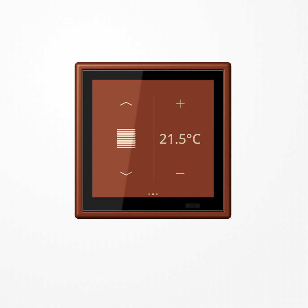 KNX room controller LS TOUCH with frame LS 990, Secure, ocre (32060 ...
