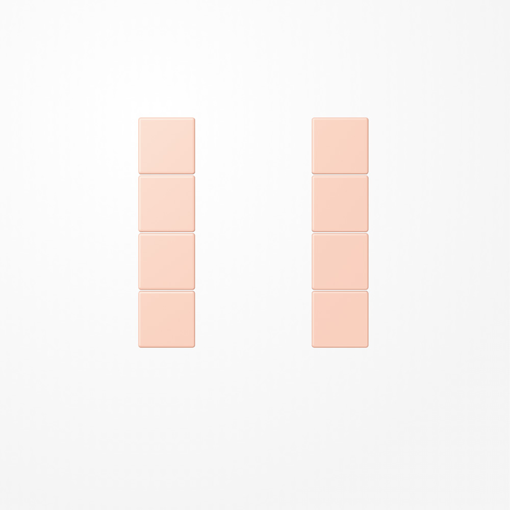 Cover kit 4-gang, F50, l’ocre rouge clair (32112) | LC 504 TSA 234