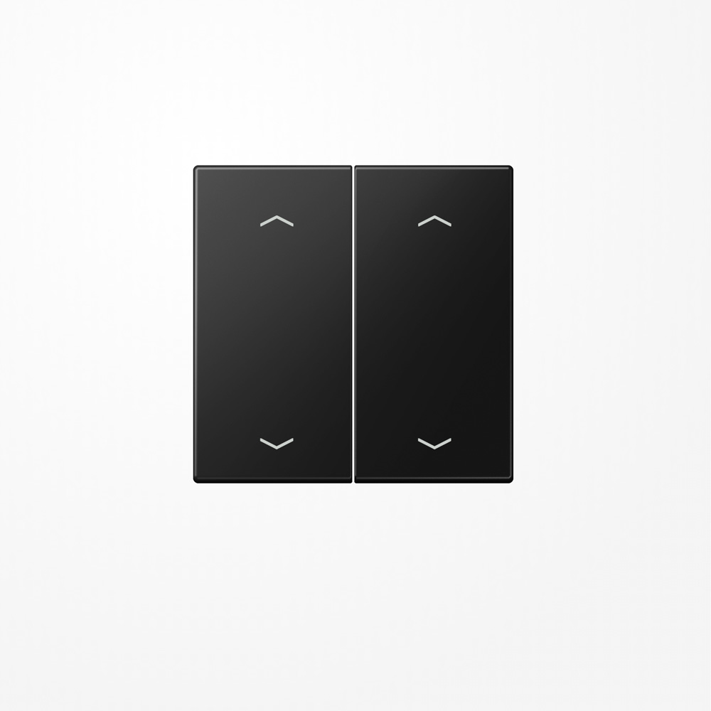 2-gang rocker for push-button 2-gang, with arrow symbols, F10, black ...