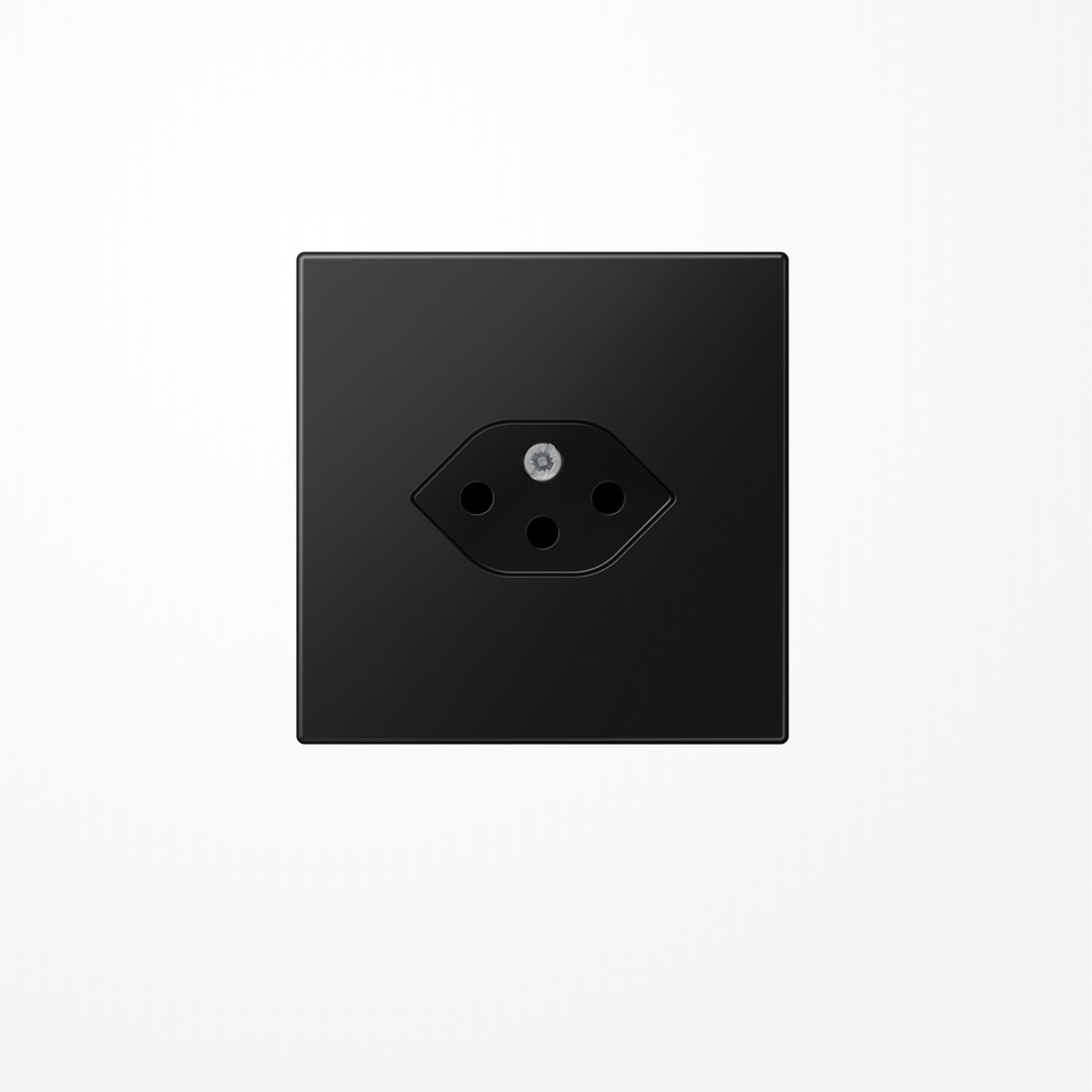 1-gang socket, Swiss system, type 13, aluminium | AL 1520-13 SEV