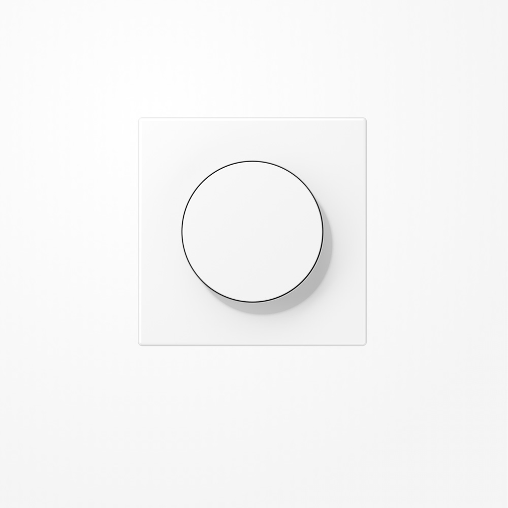 Centre plate with knob, white | LS 1740 WW