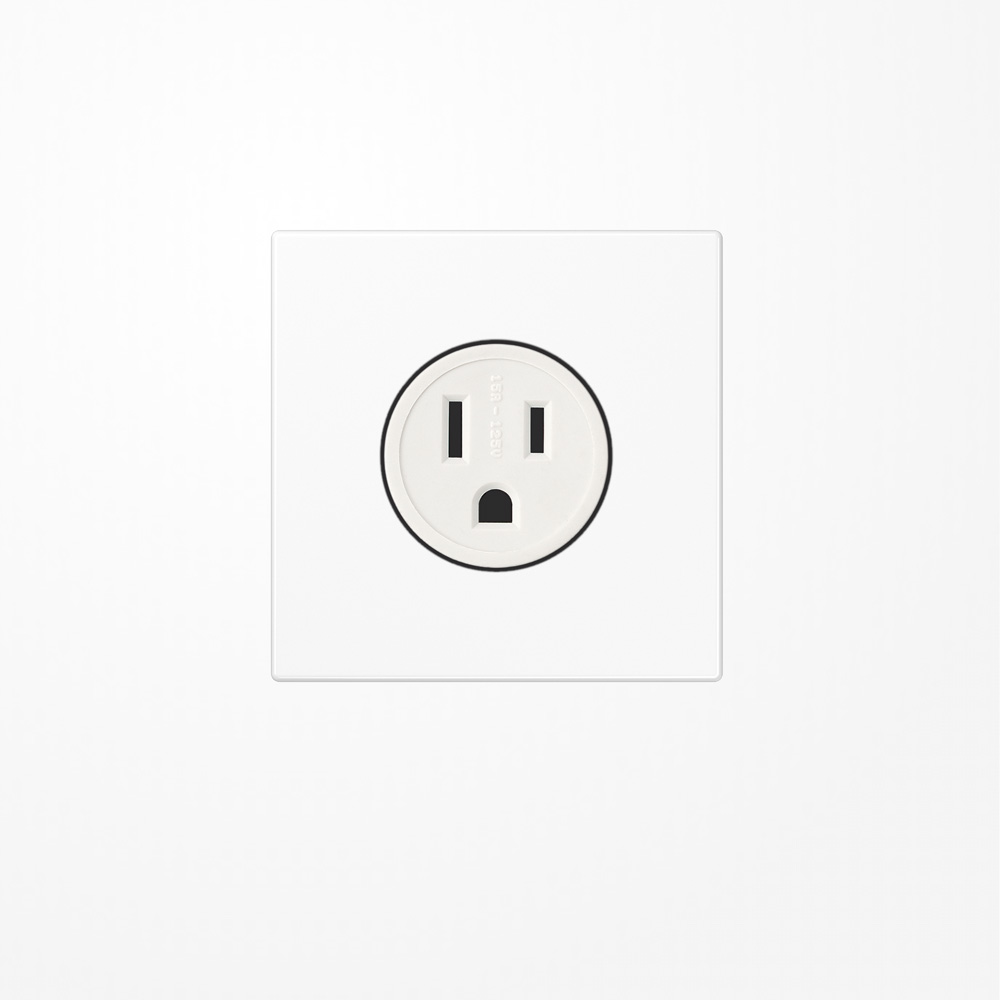 Socket, US NEMA system, 15 A, matt snow white | LS 521-15 WWM