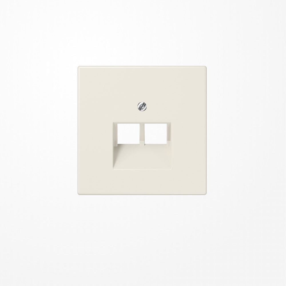 Centre plate for IAE/UAE sockets, 2 x 8-pole, white | LS 969-2 UA WW