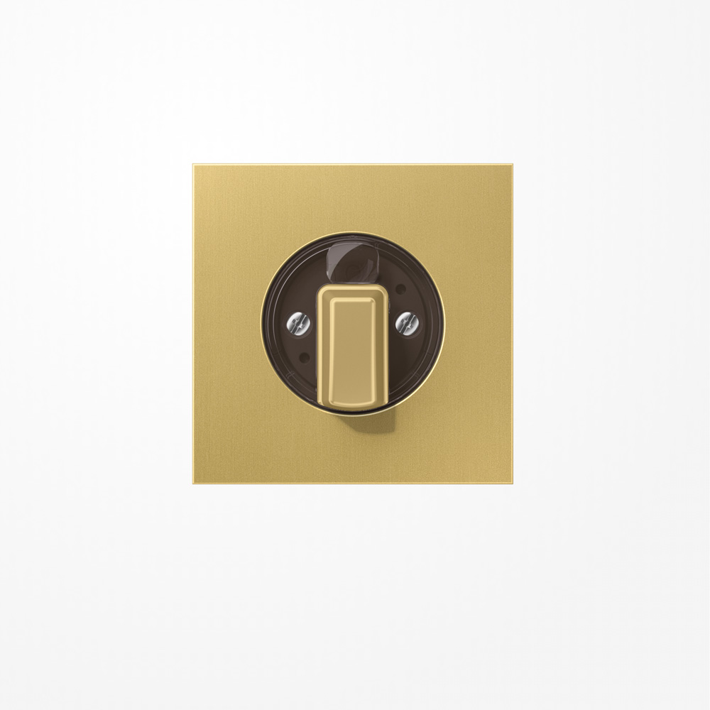 Centre plate for rotary switch insert, classic brass | ME 1941 C