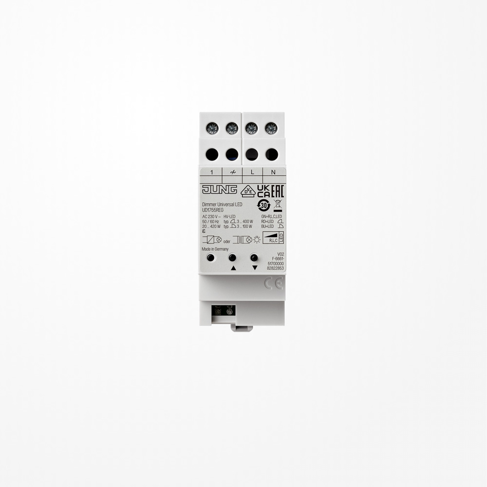 Universal dimmer LED, Rail mounting device, 2 rail units | UD 1755 REG