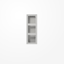 Surface cap 3-gang, light grey | LS 583 A LG